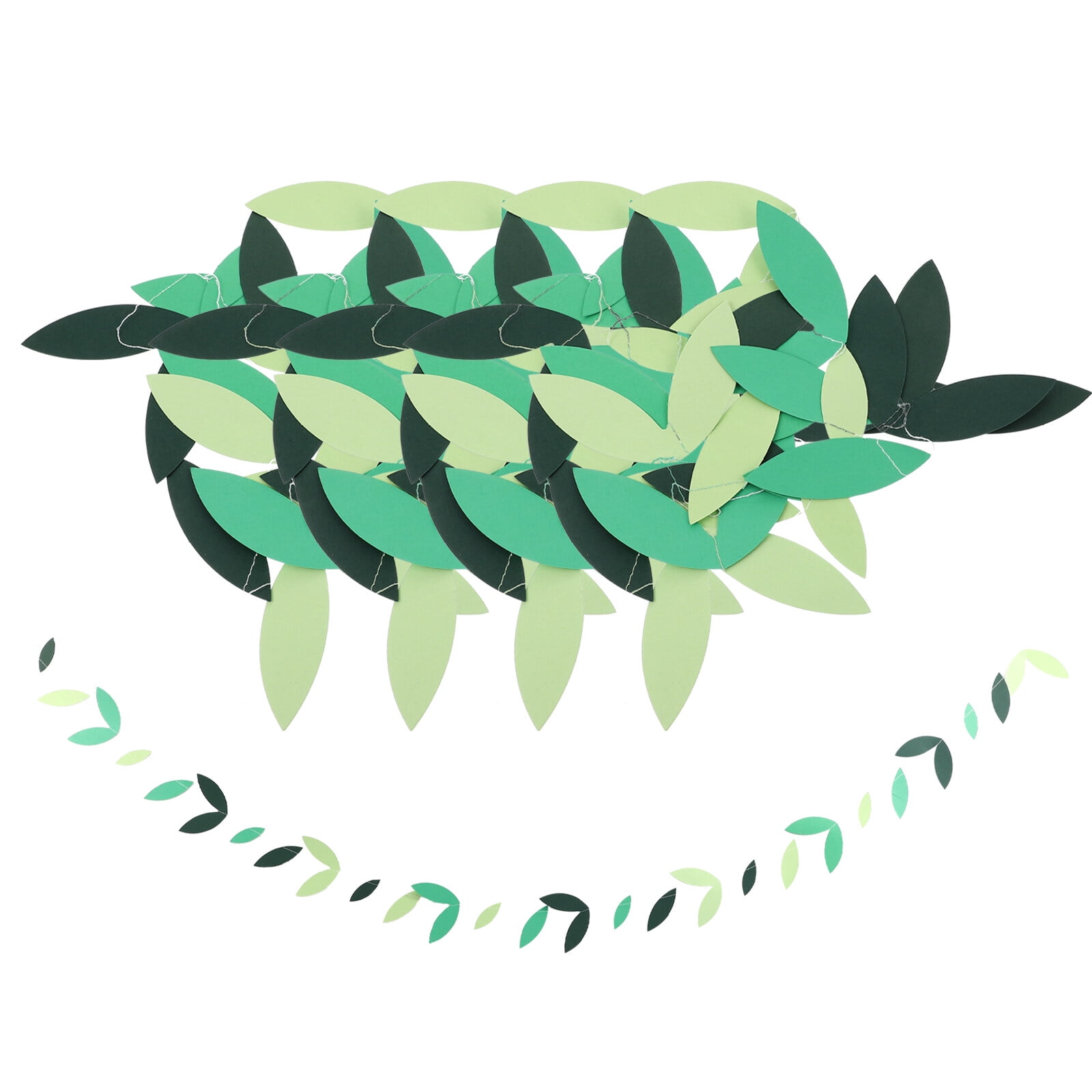 4 Pcs Decorative Banner Fall Garland Green Leaf Streamers Strands Baby ...