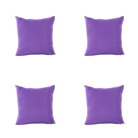 4 Pcs Decorative Pillow 17.72 x 17.72 Inch Dark Lavender, Cotton and ...