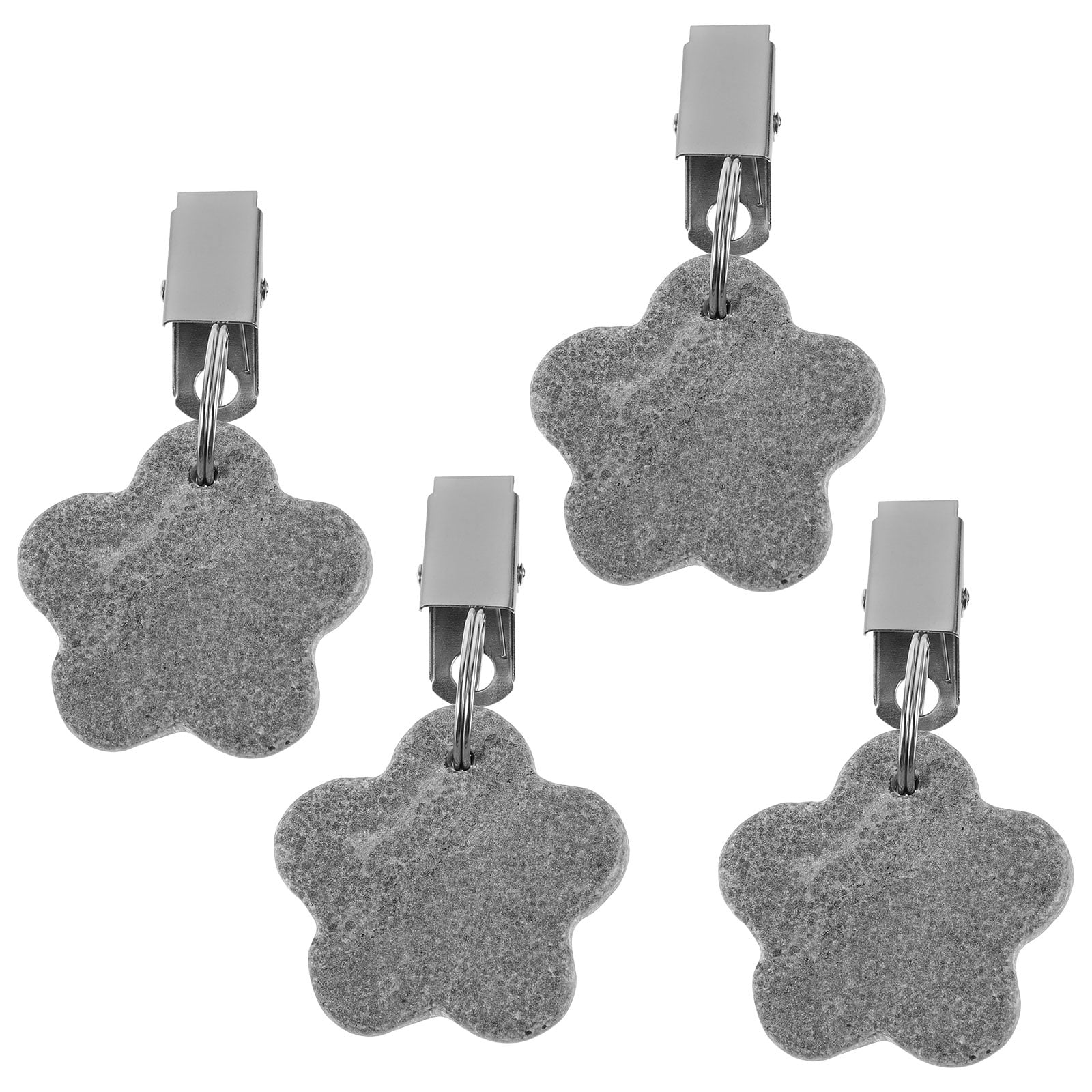 4pcs Outdoor Tablecloth Clips Flower Shaped Stone Weights Table Cloth ...