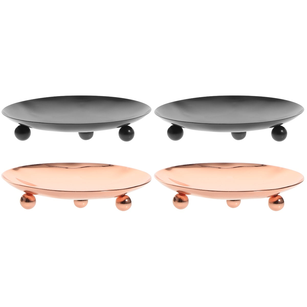 4 Pcs Delicate Candle Holders Modern Style Candle Trays Exquisite ...