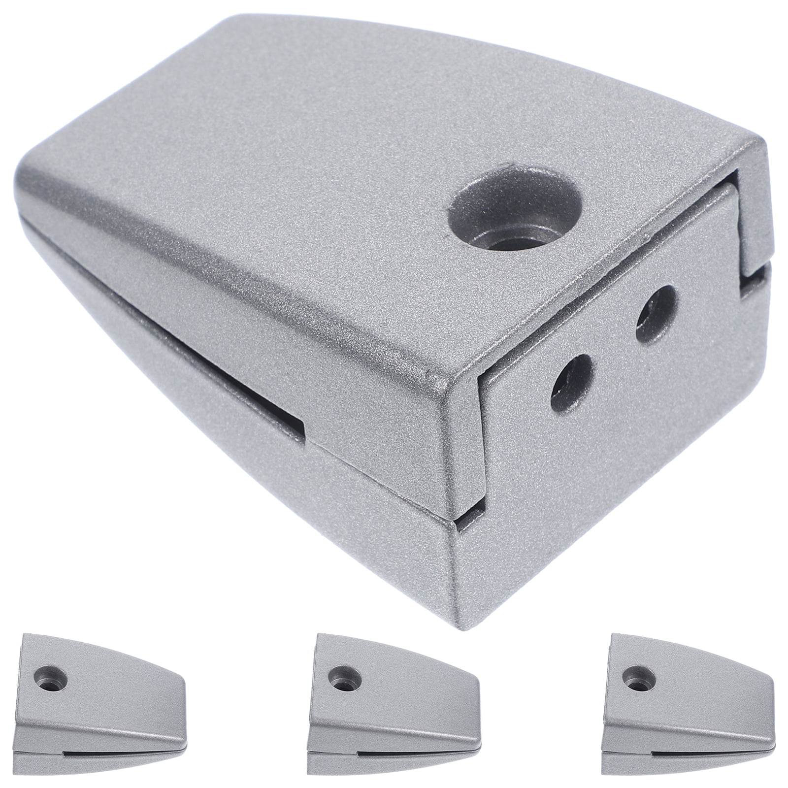 4 Pcs Desk Partition Brackets Aluminium Alloy Clamps Wire Shelf Clips ...