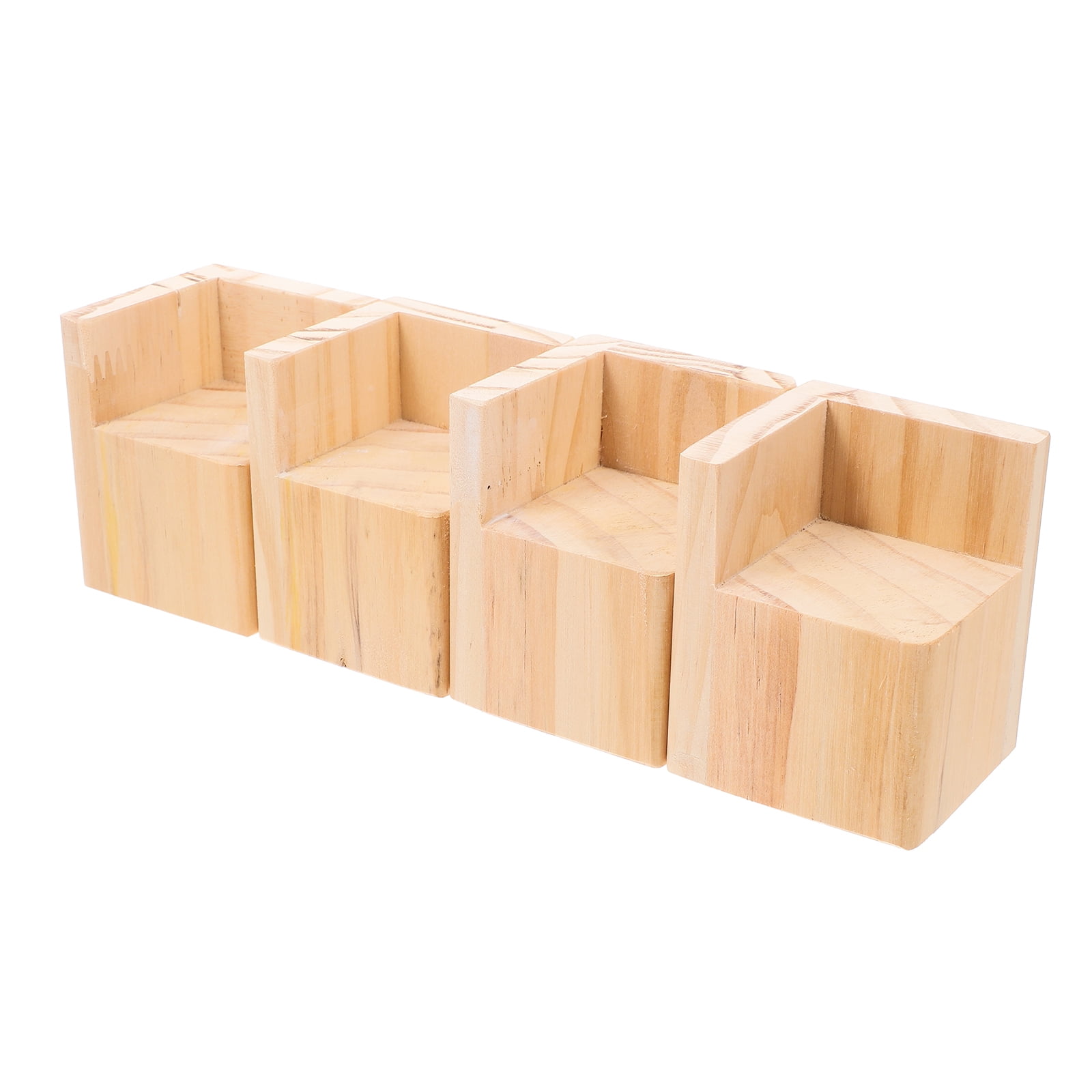 4 Pcs Desk Risers for Desk Legs Rectangle Bed Risers Bed Lifts Increase ...