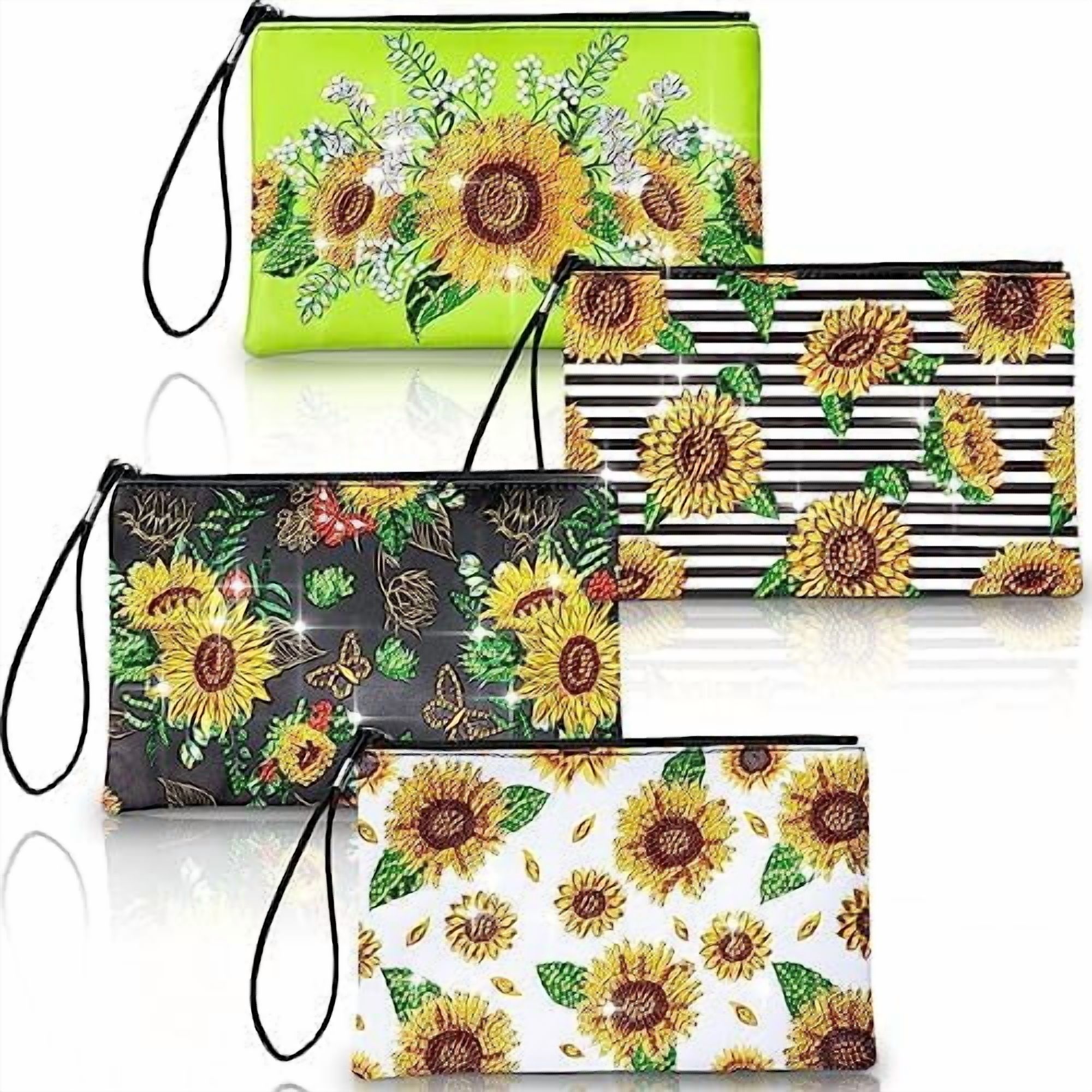 4 Pcs Diamond Art Purse Sunflower Diamond Painting Bags and Purses Coin ...
