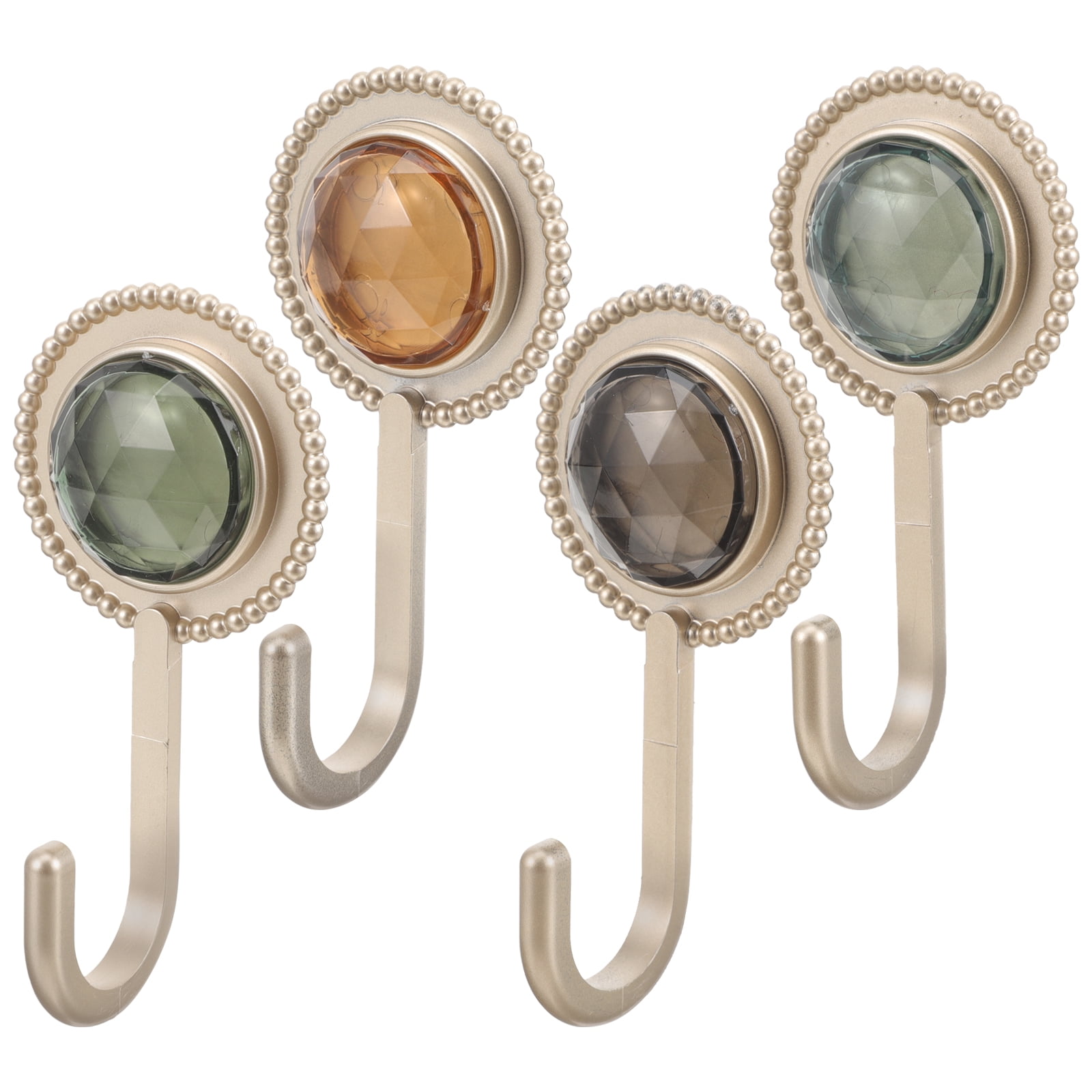 4 Pcs Diamond Decor Bathroom Hooks for Towels Decorative Hooks for Wall ...