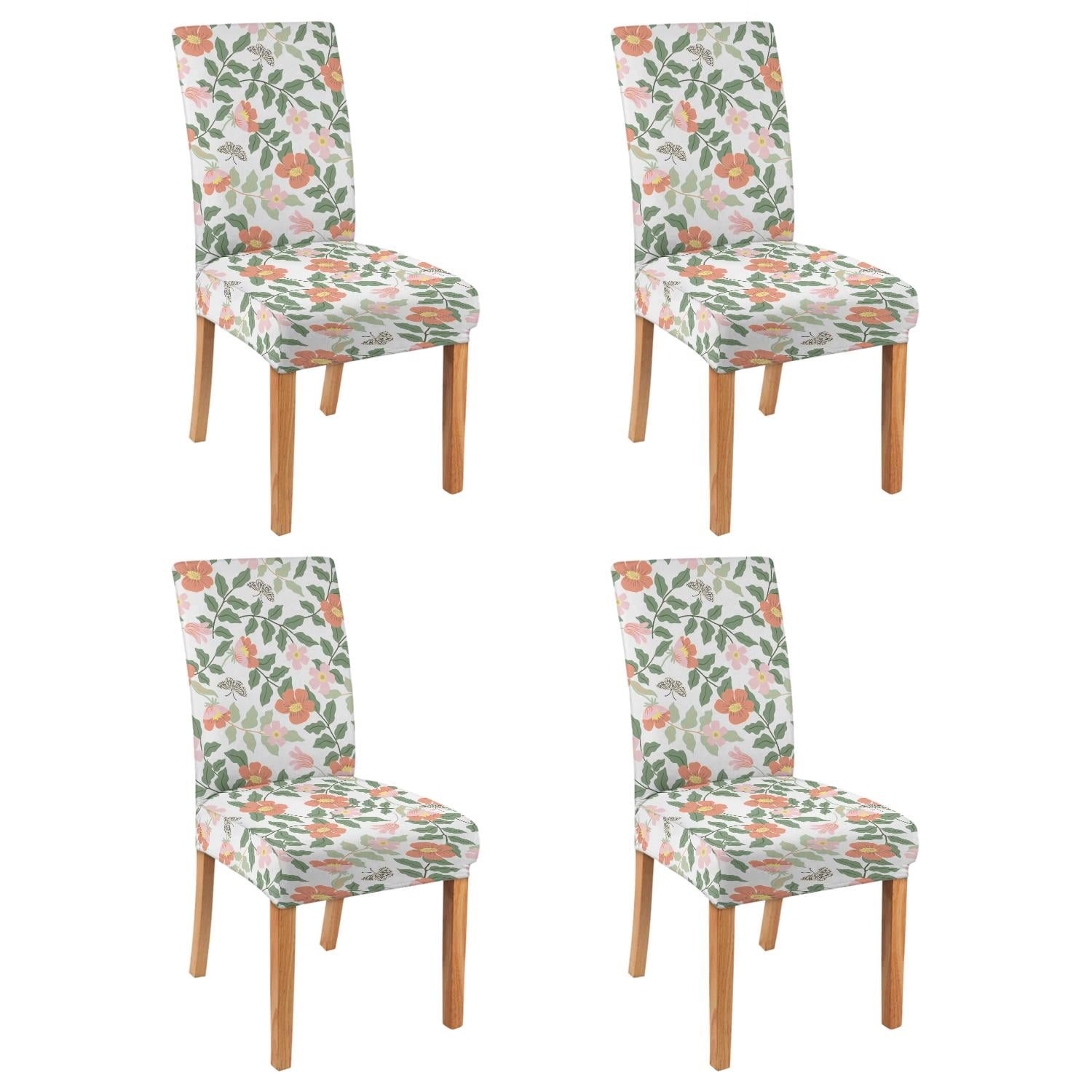 4 Pcs Dining Chair Slipcover Stretch Dining Chair Cover Removable ...