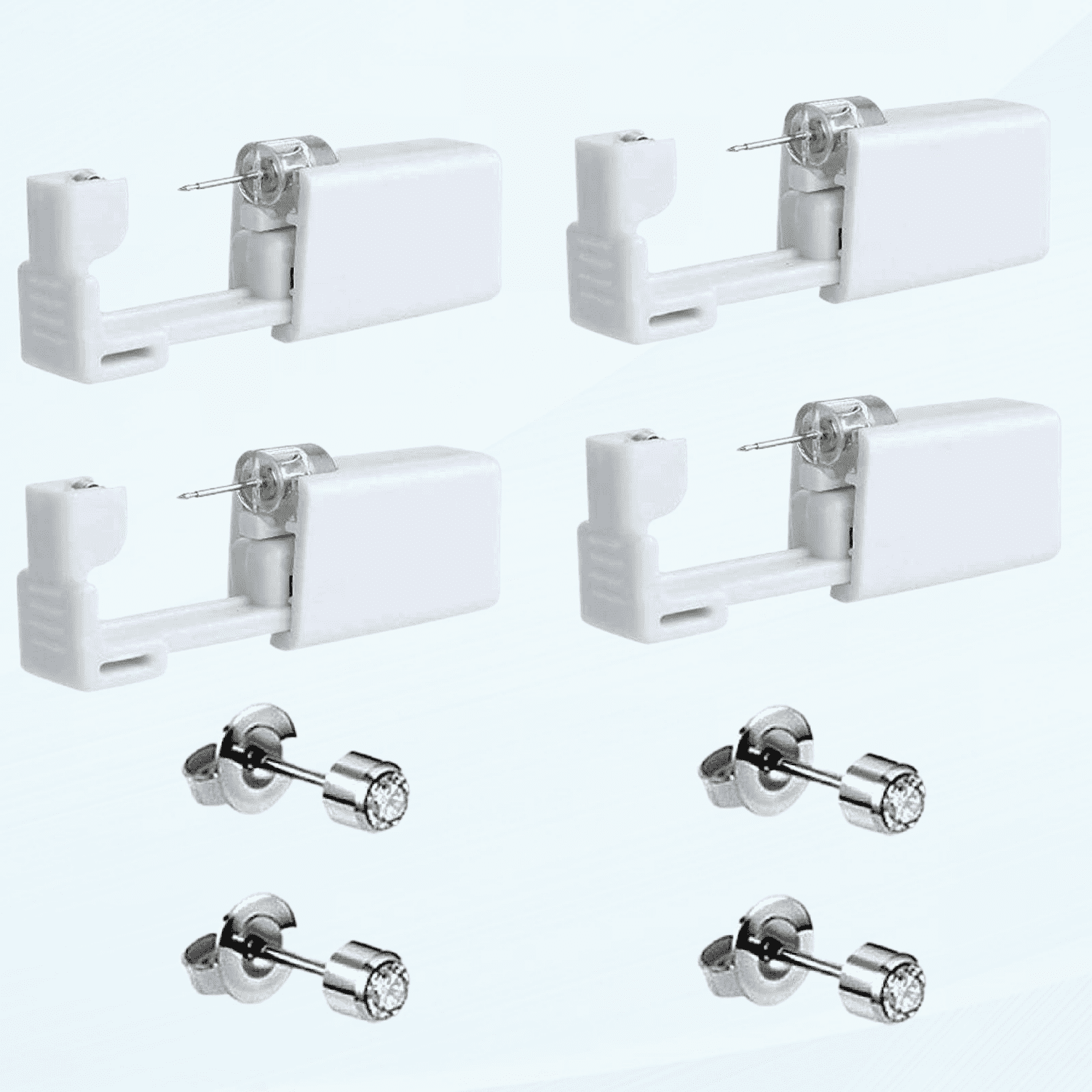 4 Pcs Disposable Self Ear Piercing Gun Kit, Baby Sterile Ear Puncture ...