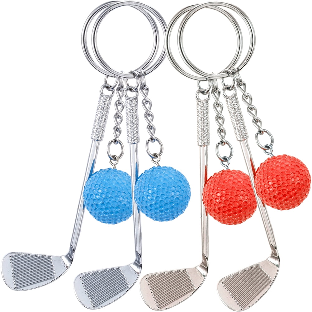4 Pcs Golf Keychain Bag Pen Holder Cart Tracker Mini Bowling ...