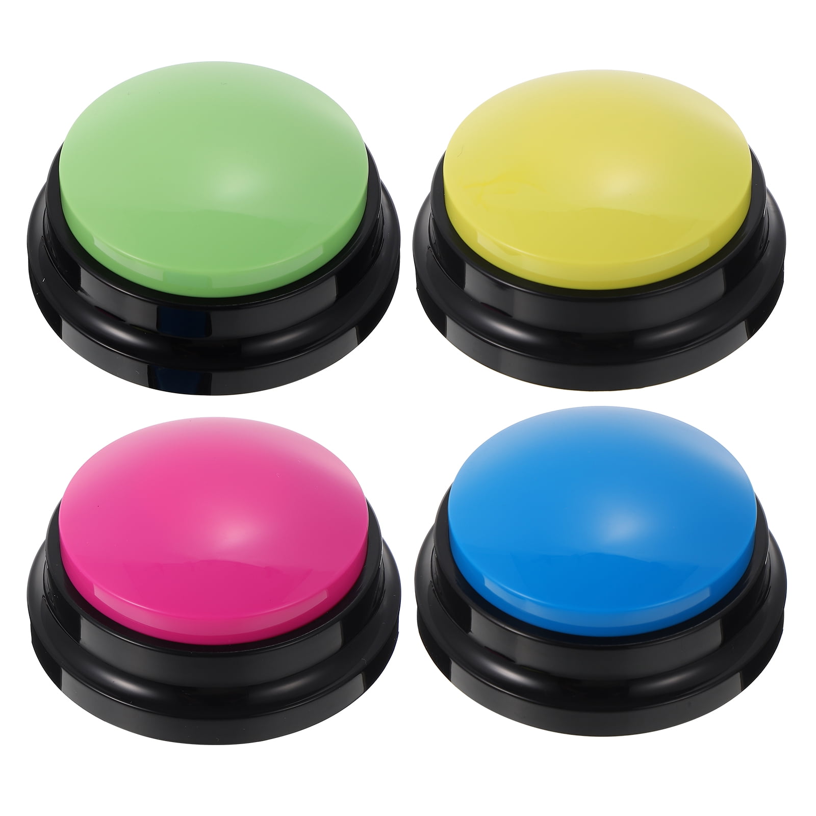 4 Pcs Dog Button Pet Sound Buzzer Toy Toys Portable Major Plastic ...