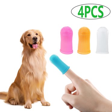 Jasper Dog Toothbrush Silicone Finger Toothbrush for Puppies, Cats and ...