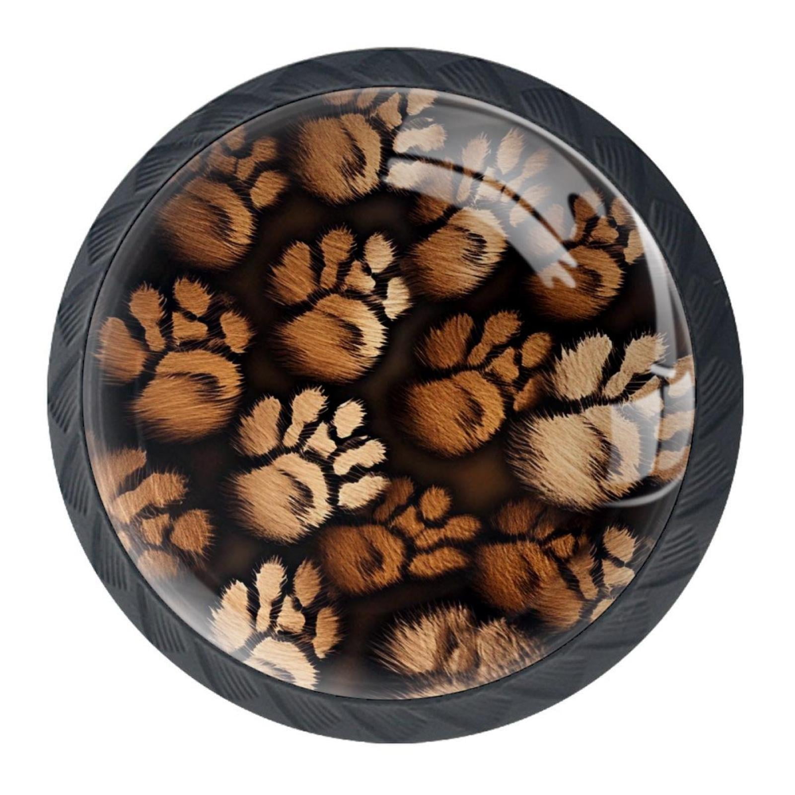 4 Pcs Dog Paw Prints Knobs for Kitchen Cabinet Cupboard Dresser ...