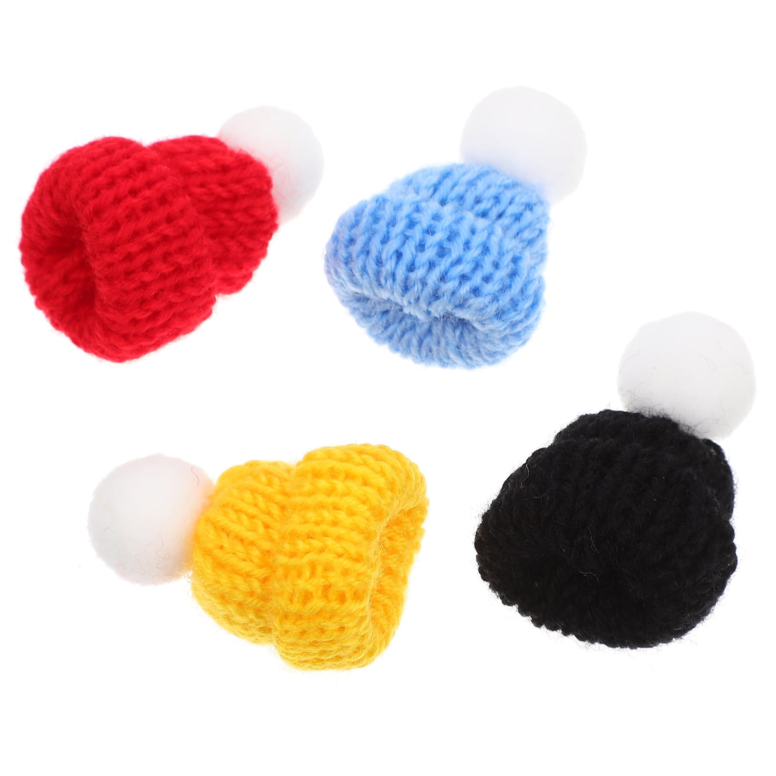 Doll Beanie 16 Pcs Knitting Hat Decorations Small Hats Has Kitten ...