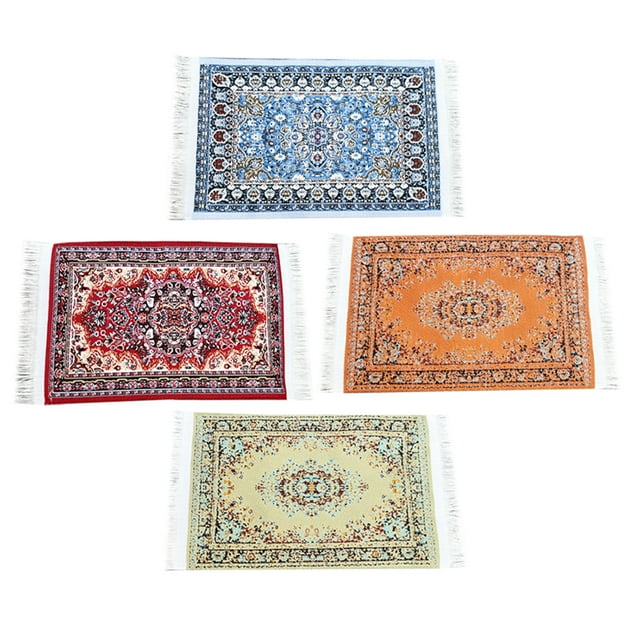 4 Pcs Doll House Rug Models Doll House Decor Props for Photoshoot Doll ...