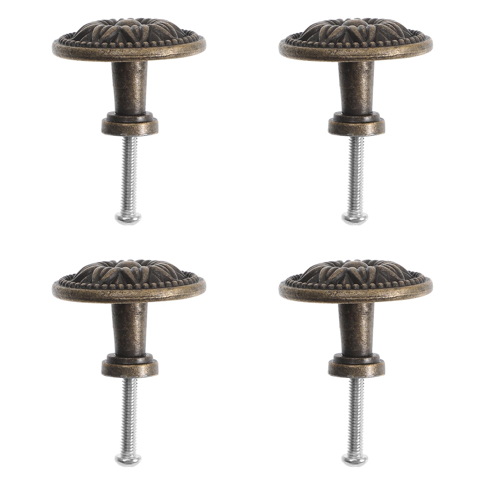 4 Pcs Door Bronze Round Handle Dresser Handles Antique Cabinet Knobs 3 ...