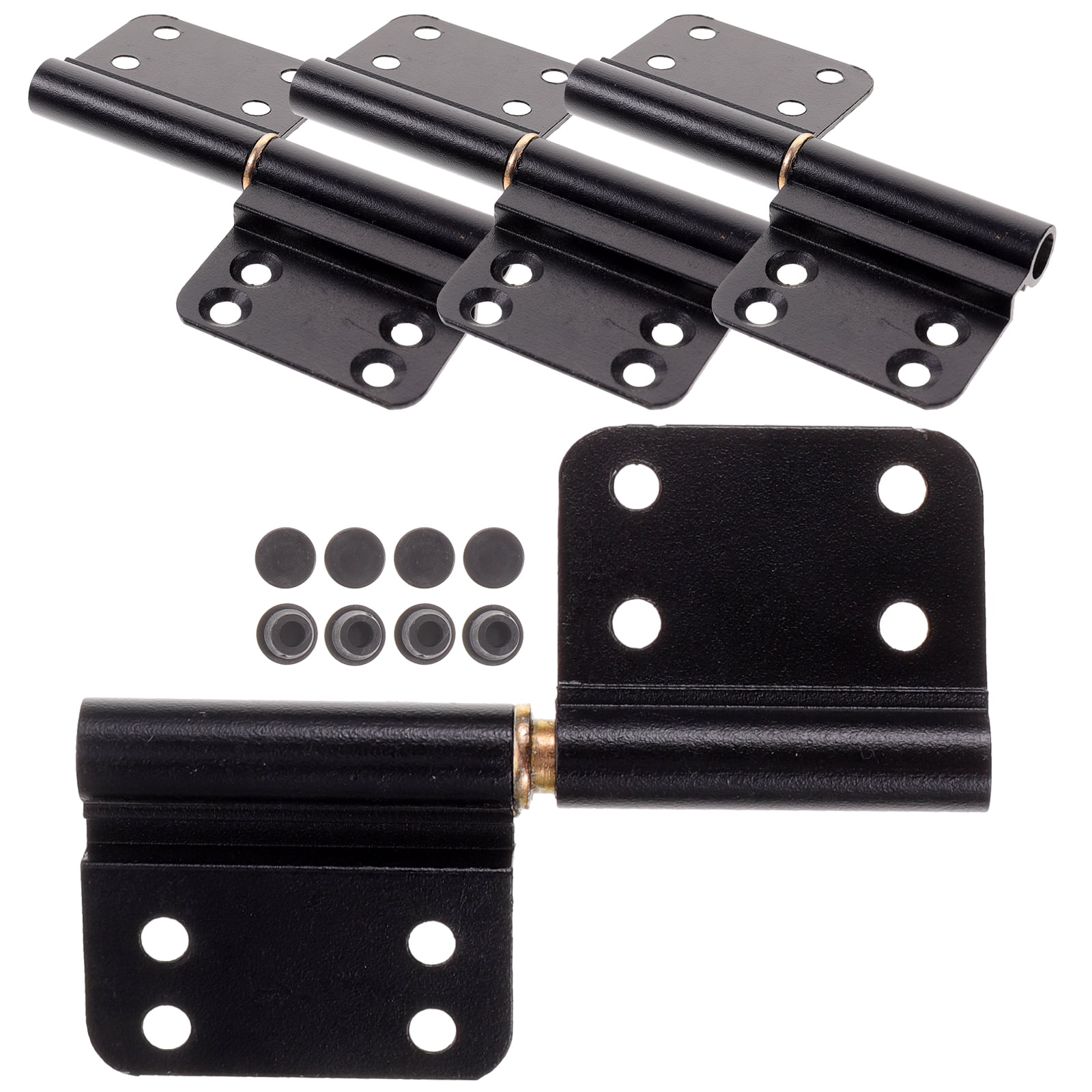 4 Pcs Door Hinge Garage Handle Closing Coat Hangers Black Cabinet ...