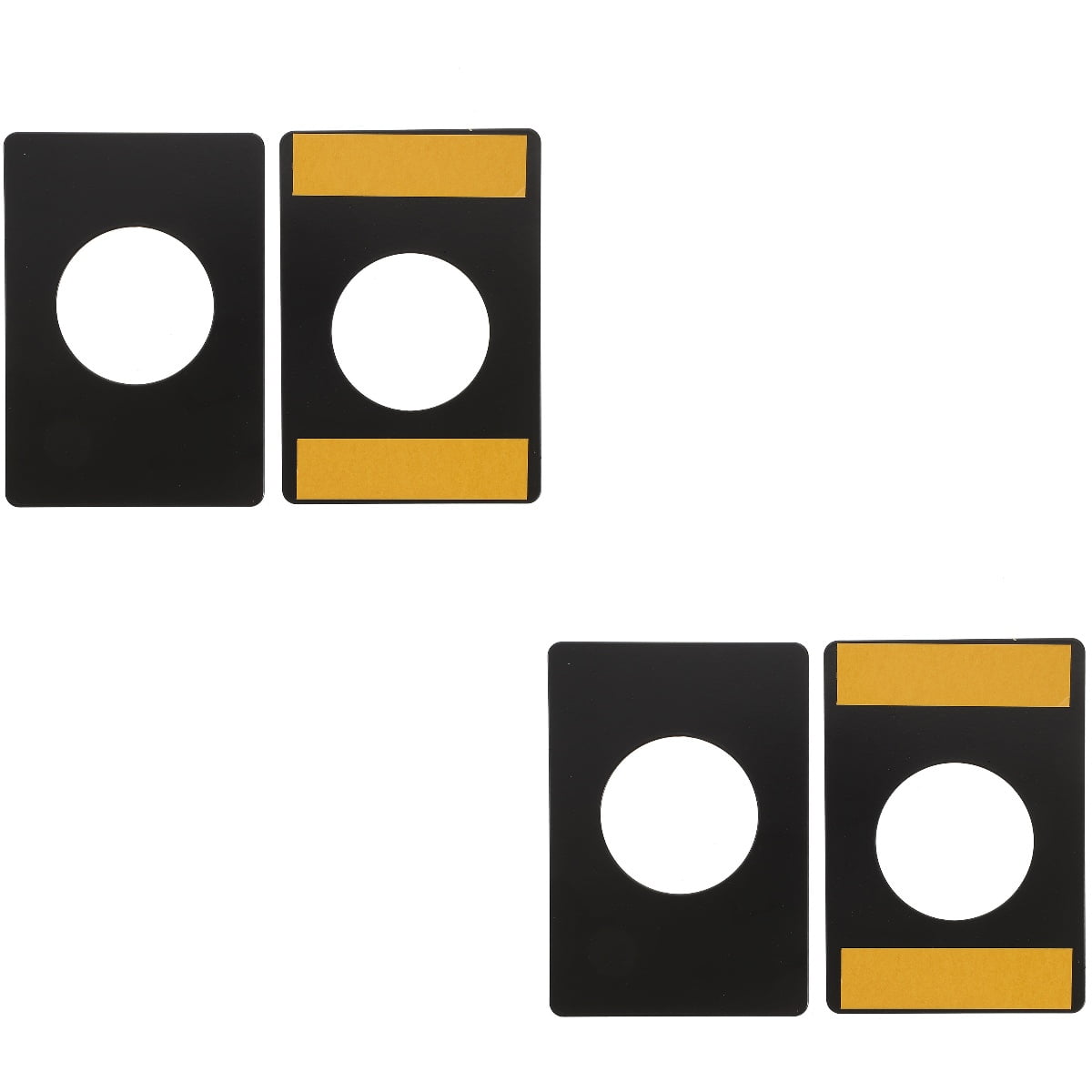 4 Pcs Door Lock Repair Board Stainless Steel Plates Knob Bolt ...