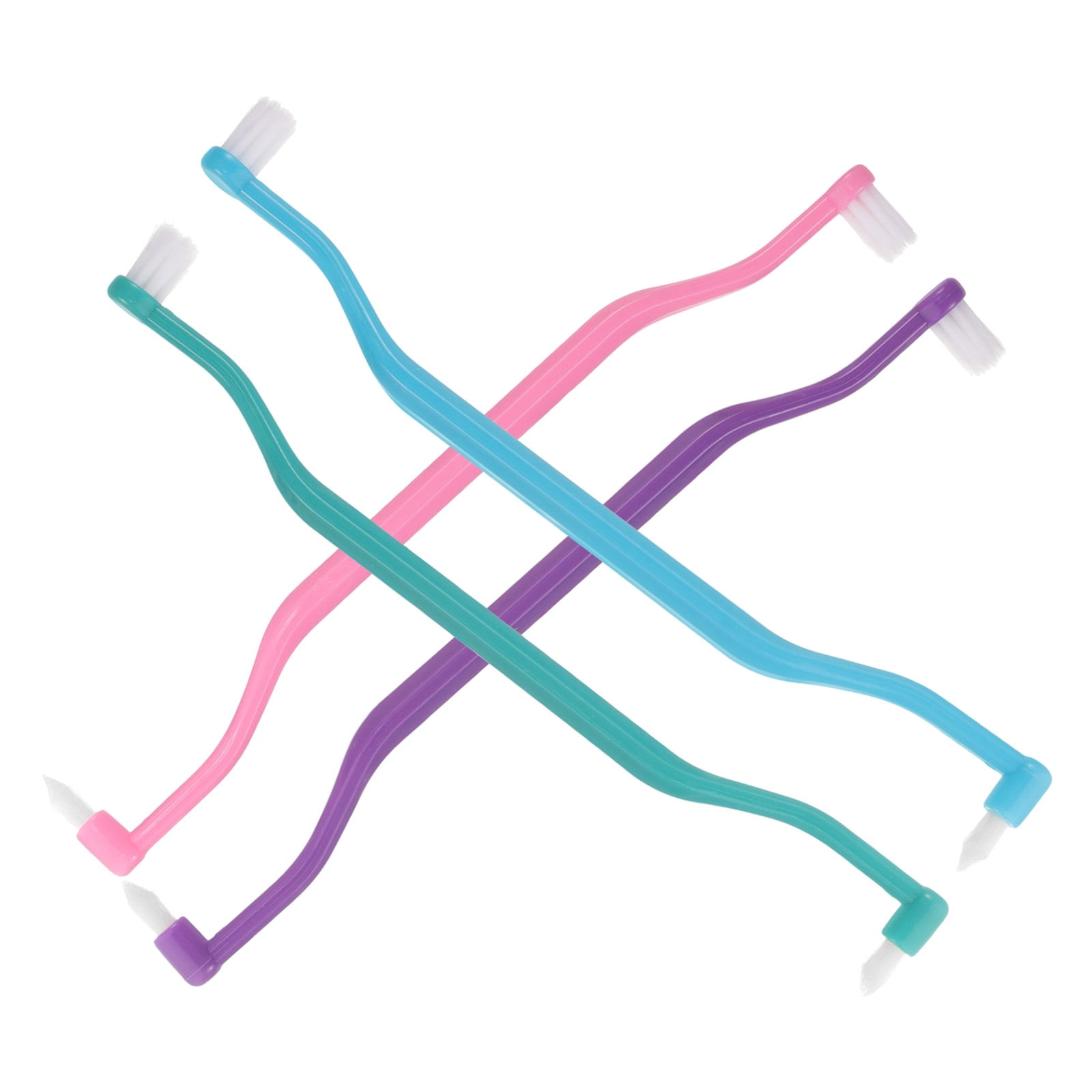 4 Pcs Double Headed Toothbrush Gum Toothpicks Interdental Brushes ...