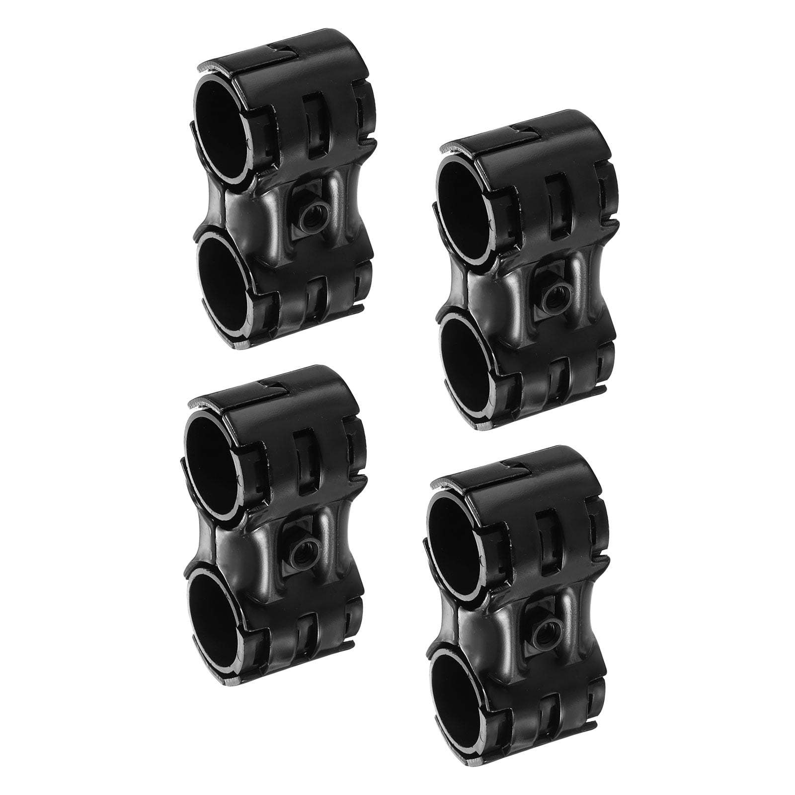 4 Pcs Double Port Parallel Pipe Clamps, 1-1/8" Saddle Hollow Metal ...