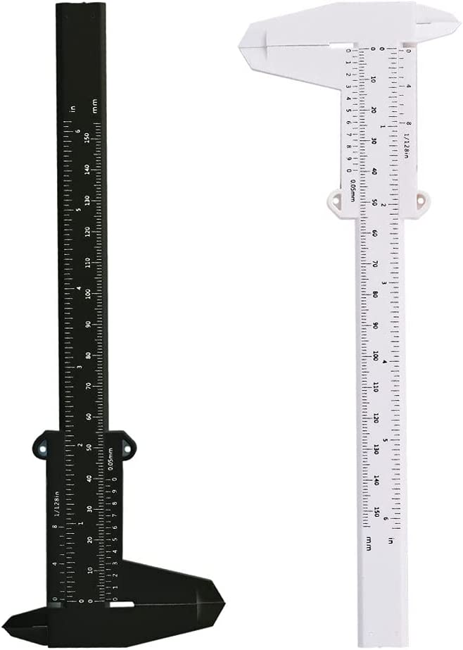 4 Pcs Double Scale Plastic Vernier Caliper Ruler 6Inch 150mm Mini ...