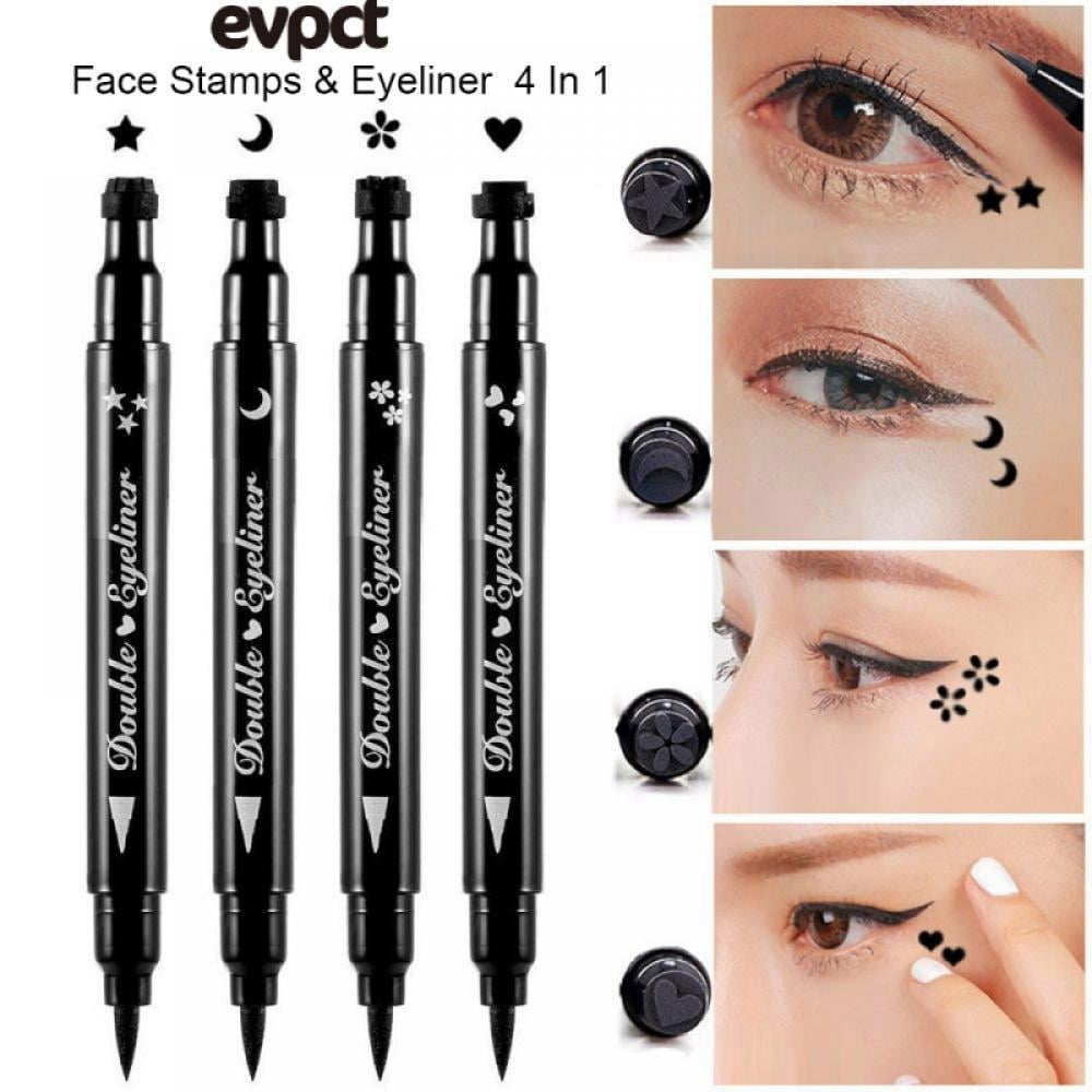 Walmart 4 Pcs Double Ended Liquid Eyeliner Stamp Set Waterproof Long