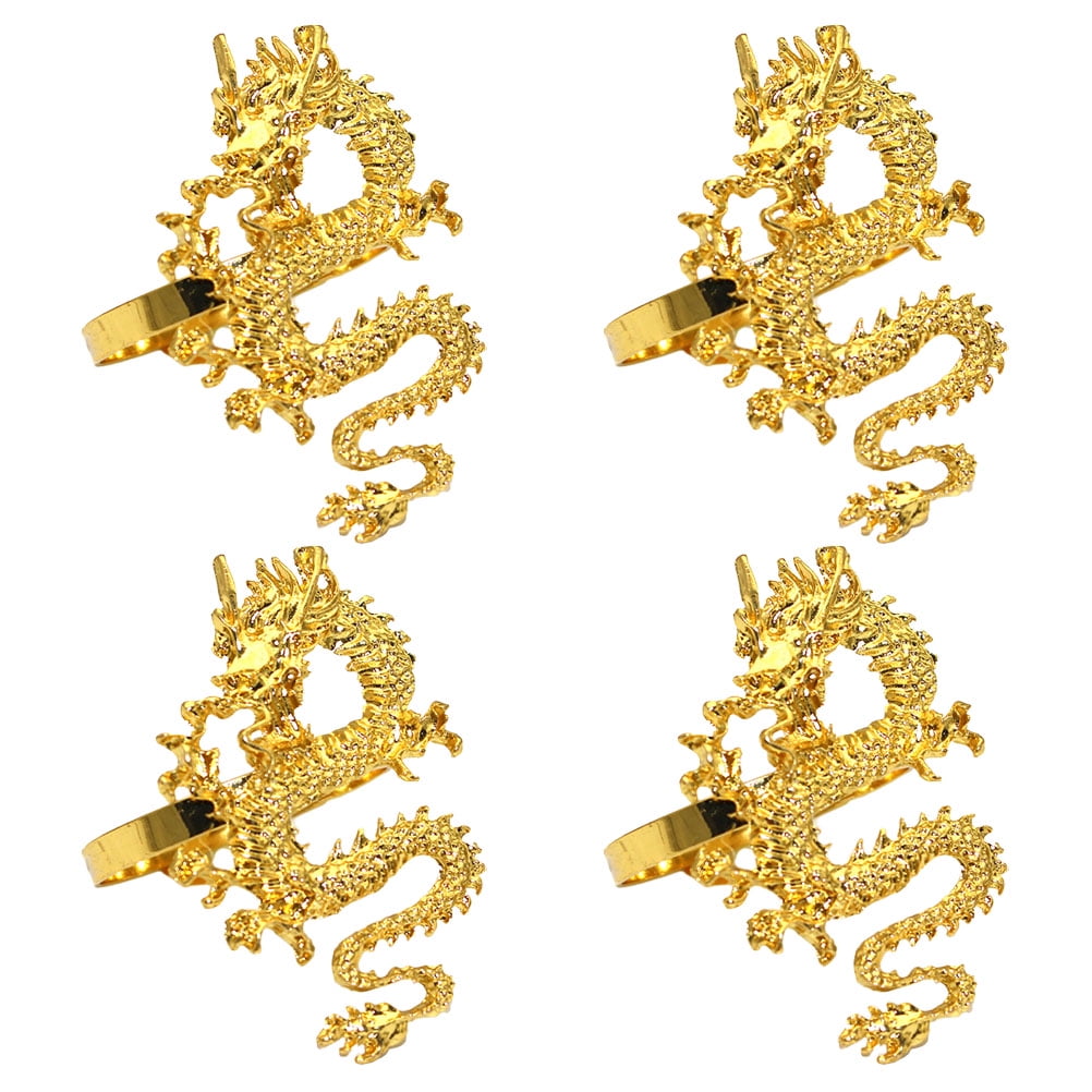 4 Pcs Dragon Decor Twine Napkin Rings Dragon Napkin Ring 6.30X4.00X3 ...