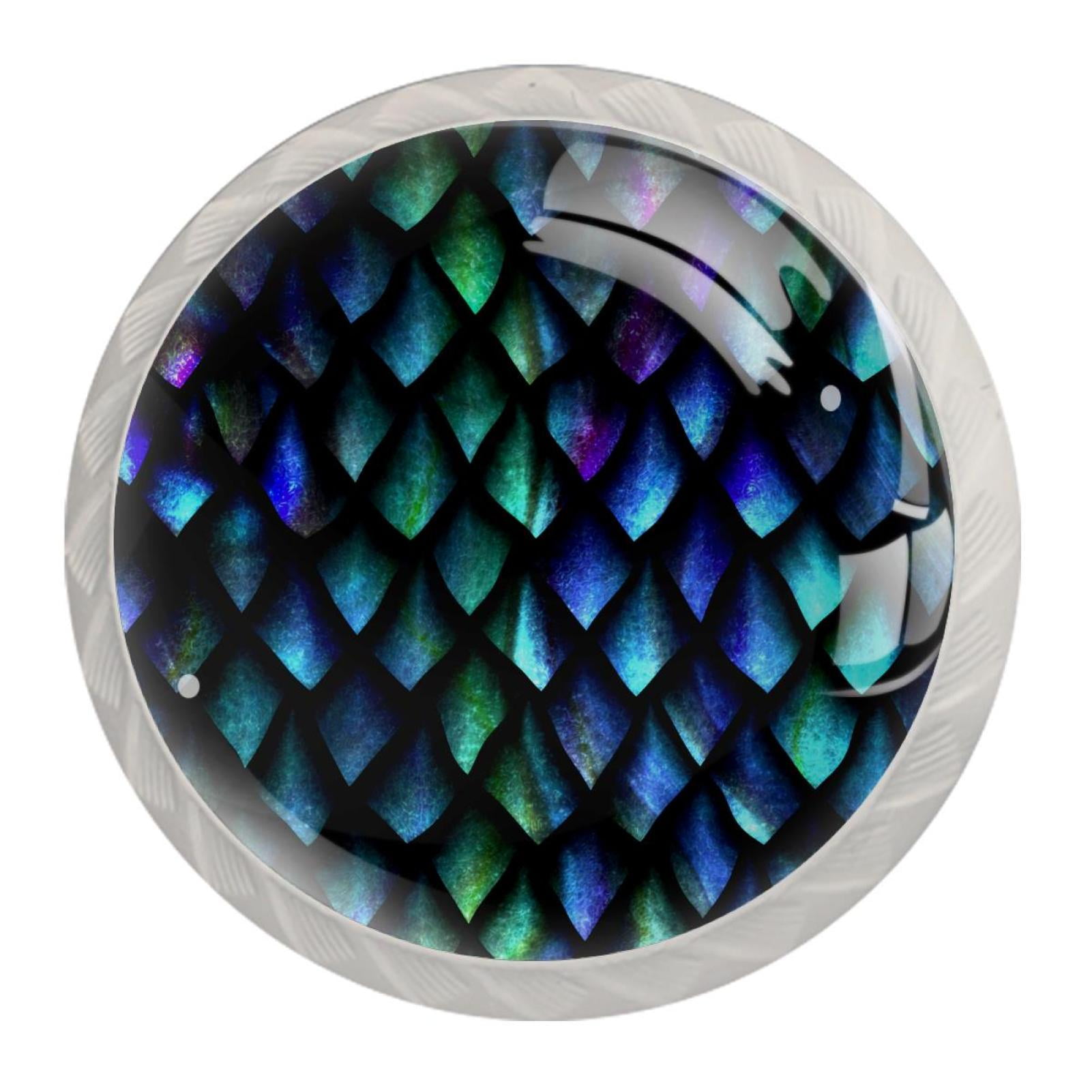 4 Pcs Dragon Scales Knobs for Kitchen Cabinet Cupboard Dresser Bookcase ...