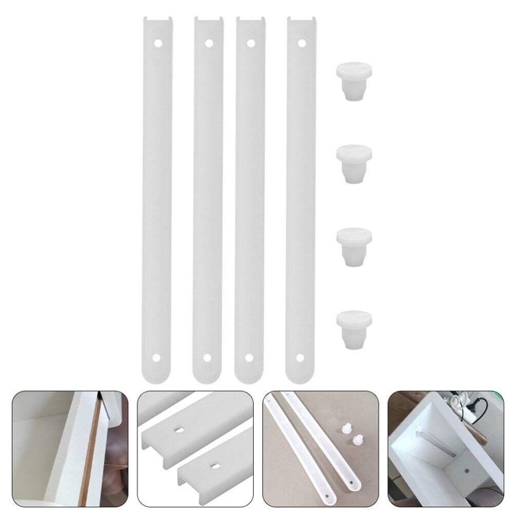 4 Pcs Drawers The Slide Replacement Parts Slides Heavy Duty Rail ...