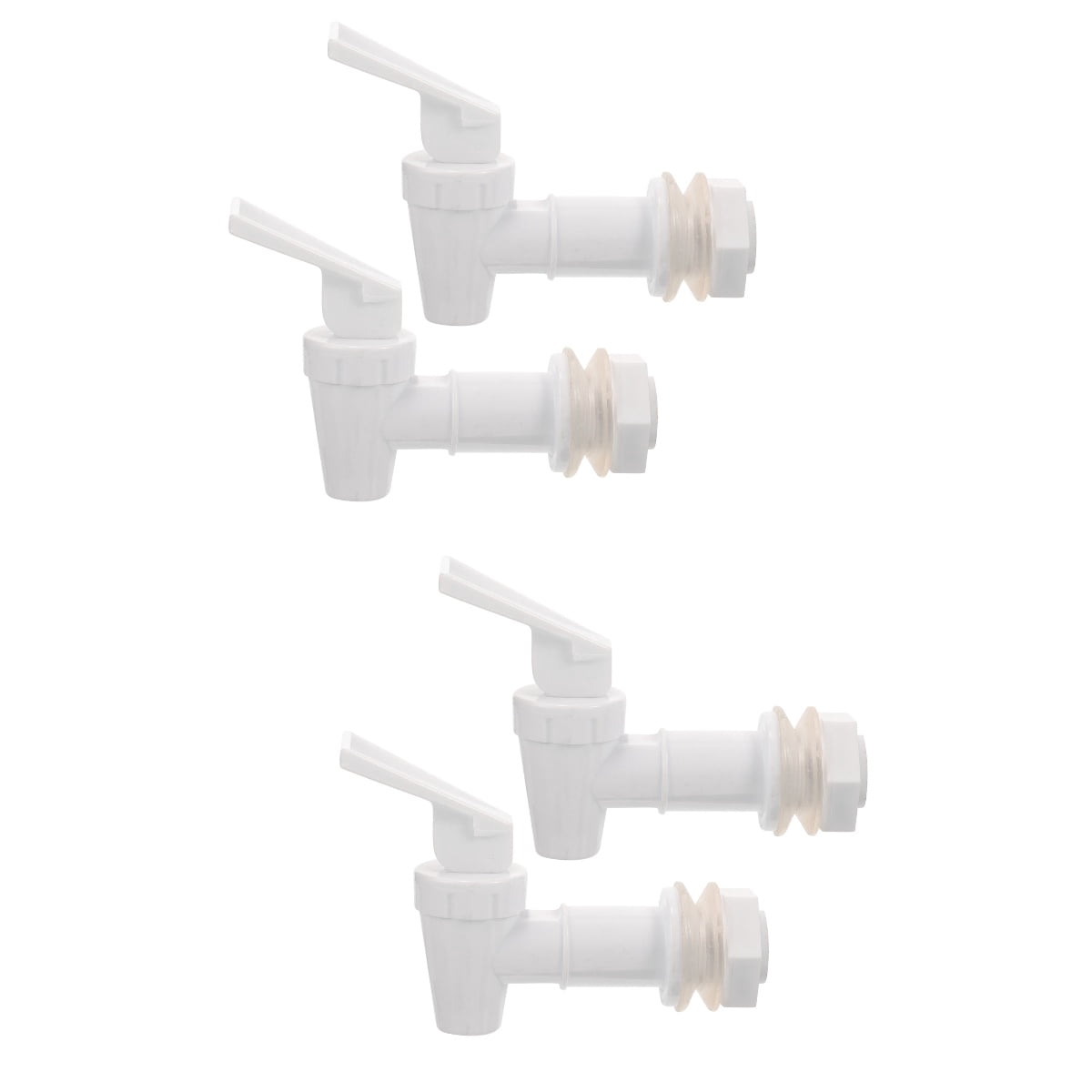 4-Pack Reusable White Plastic Beverage Dispenser Faucet Tap for ...