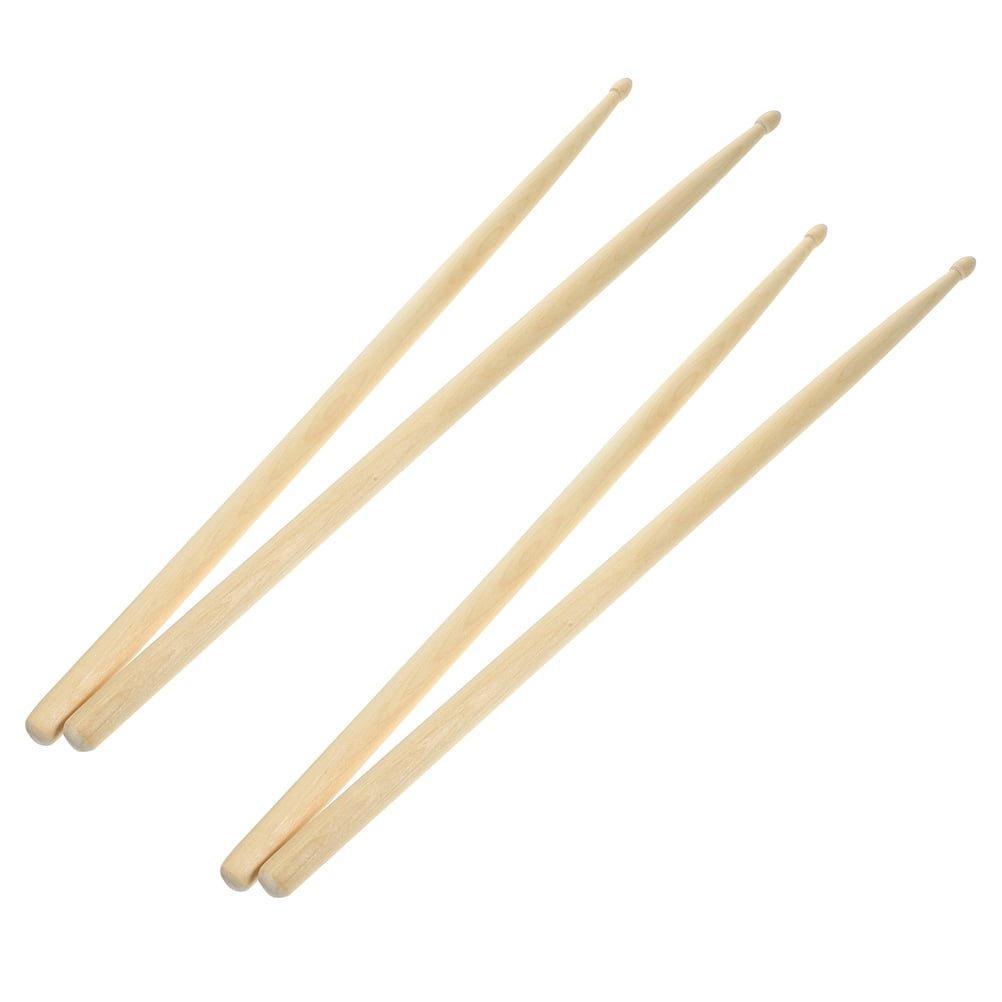 4 Pcs Drum Heads 5A Maple Drumstick 5a Maple Wood Sticks Child 40.50X1 ...