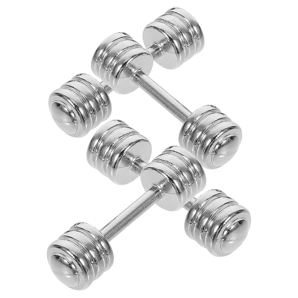4 Pcs Dumbbell Model Mini House Sports Ornament Toy Dollhouses Barbell ...
