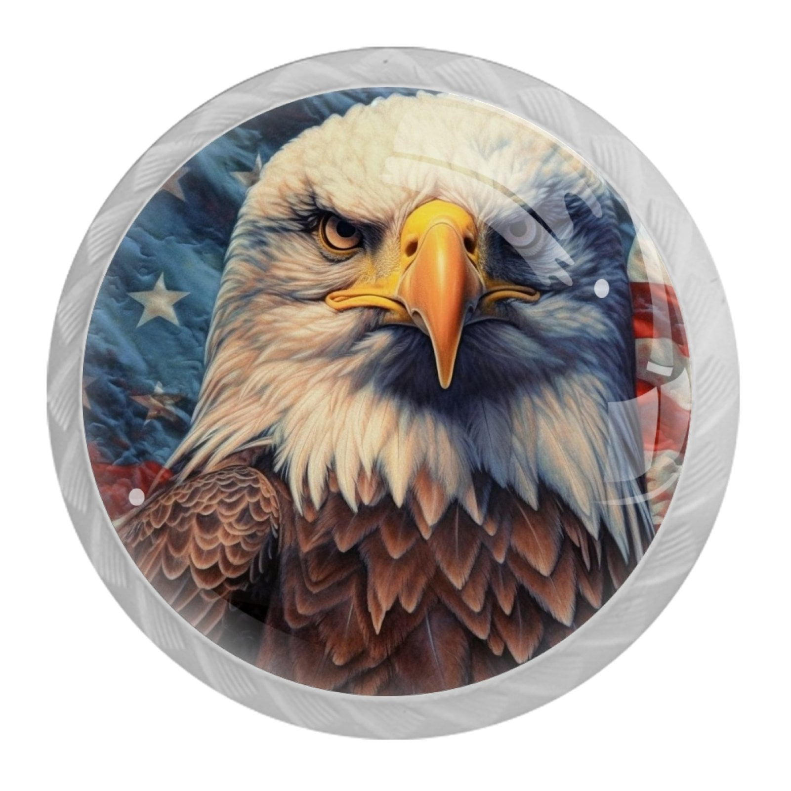 4 Pcs Eagle and American Flag Knobs for Kitchen Cabinet Cupboard ...