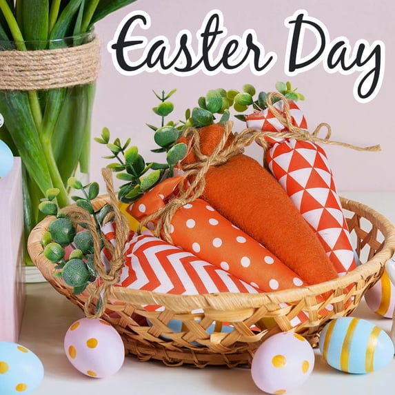 4 Pcs Easter Carrots Crafts Easter Decoration DIY Farmhouse Decor for ...