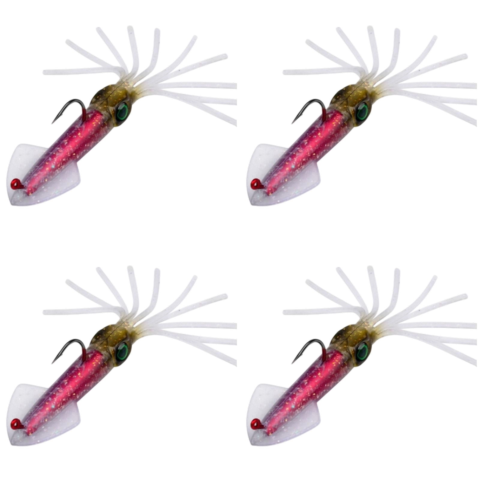 4 Pcs Effective Squid Fishing Lures Set with Realistic Design, 5.31 ...