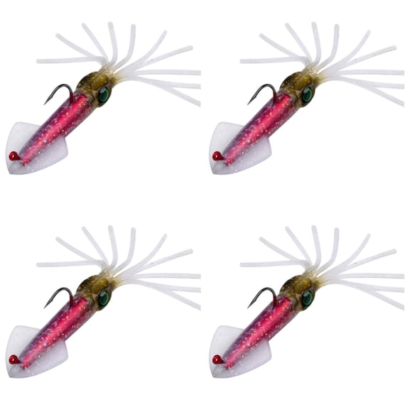4 Pcs Effective Squid Fishing Lures Set with Realistic Design, 5.31 ...