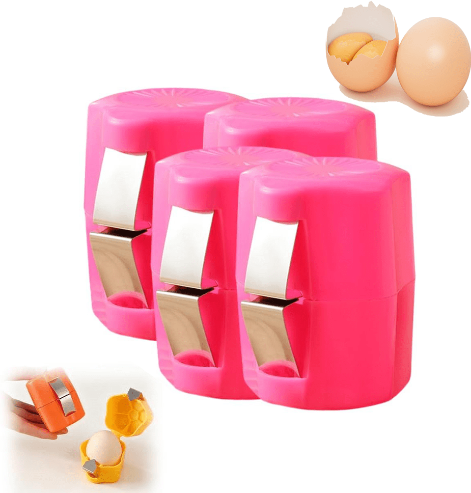 4 Pcs Egg Shell Opener, 2026 Upgraded Egg Opener for Hard Boiled Eggs ...