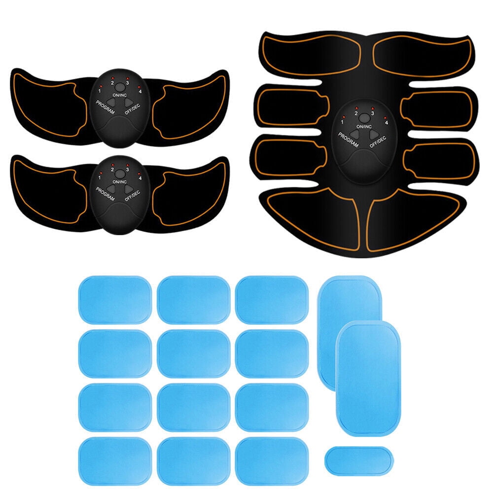 4 Pcs Electric Muscle Toner, Rechargeable Abdominal Muscle Stimulator ...