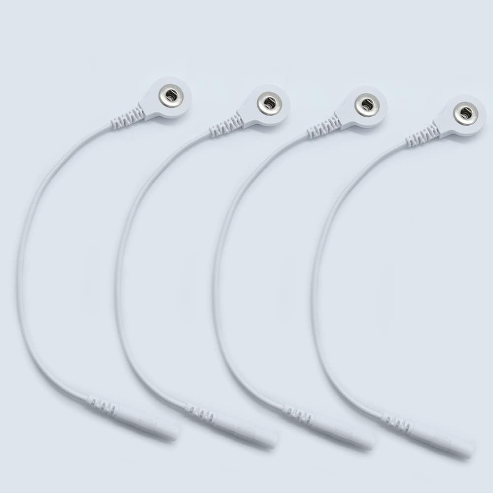 4 Pcs Electrode Lead Wire Adapters, Convert 2mm Pin to 3.5mm Snap ...