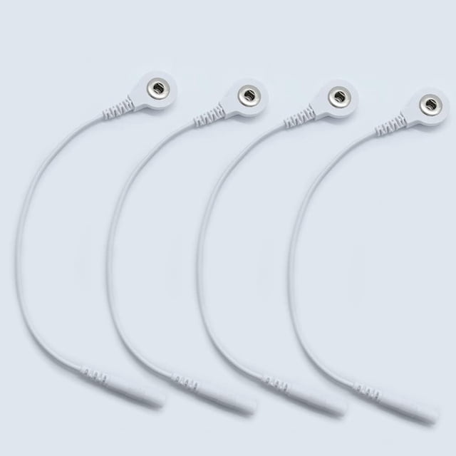 4 Pcs Electrode Lead Wire Adapters, Convert 2mm Pin to 3.5mm Snap ...