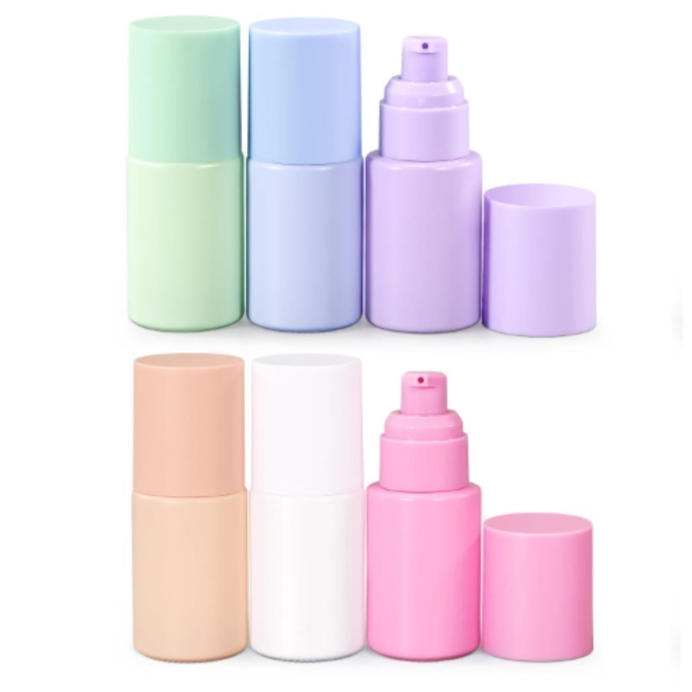4 Pcs Elegant Frosted Glass Bottles with Pump, 1 oz Leak-Proof ...