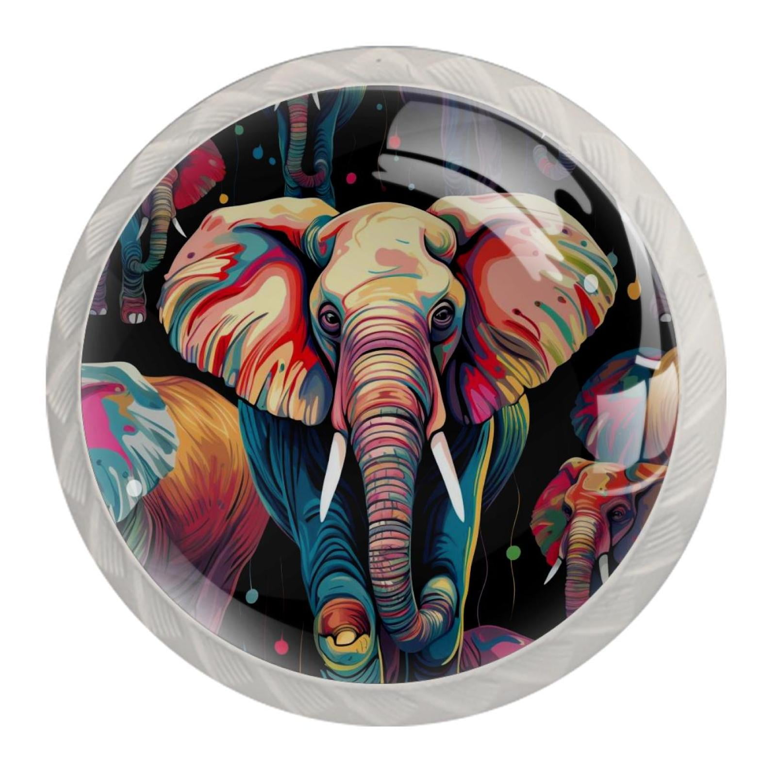 4 Pcs Elephant Knobs for Kitchen Cabinet Cupboard Dresser Bookcase ...