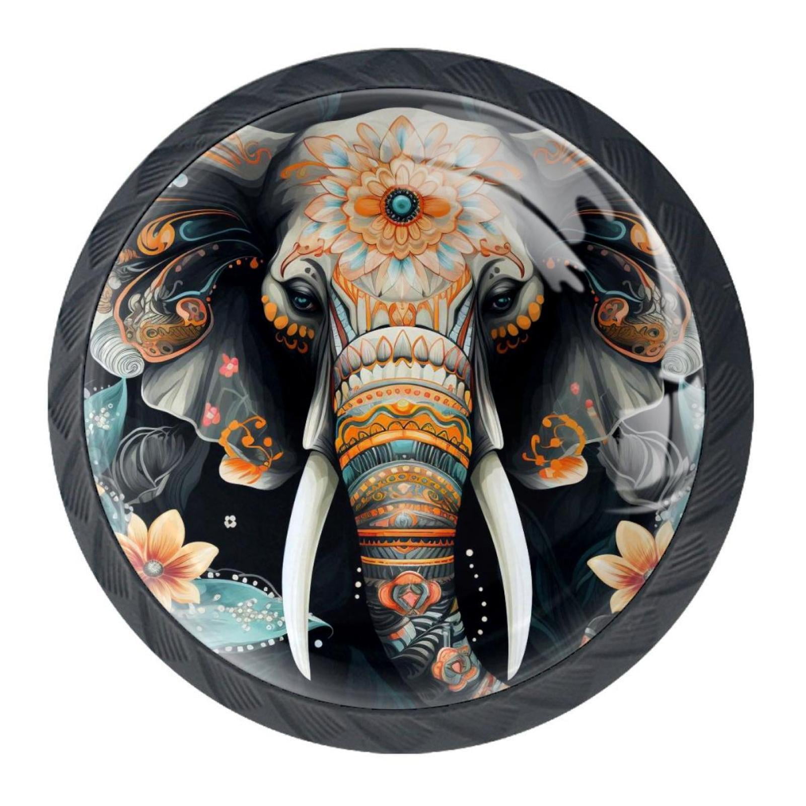 4 Pcs Elephant Knobs for Kitchen Cabinet Cupboard Dresser Bookcase ...