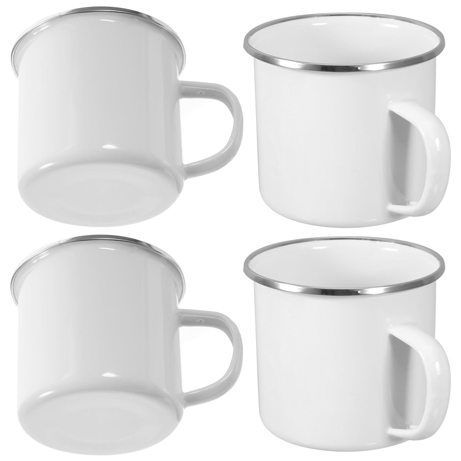 4 Pcs Enamel Mug Picnic Cup Coffee Cups to Go Water Glasses Travel Mugs ...