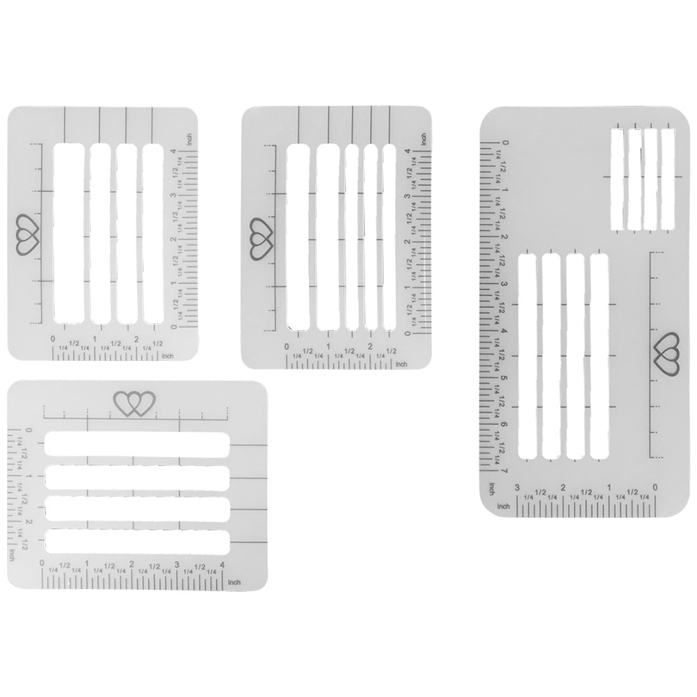 4 Pcs Envelope Address Template Geometric Shapes Stencils Alphabet ...