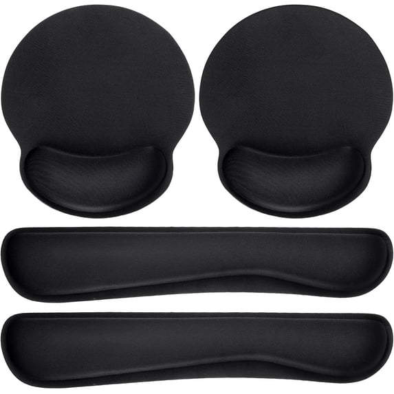 4 Pcs Ergonomic Mouse Pad and Keyboard with Wrist Support Set Soft ...