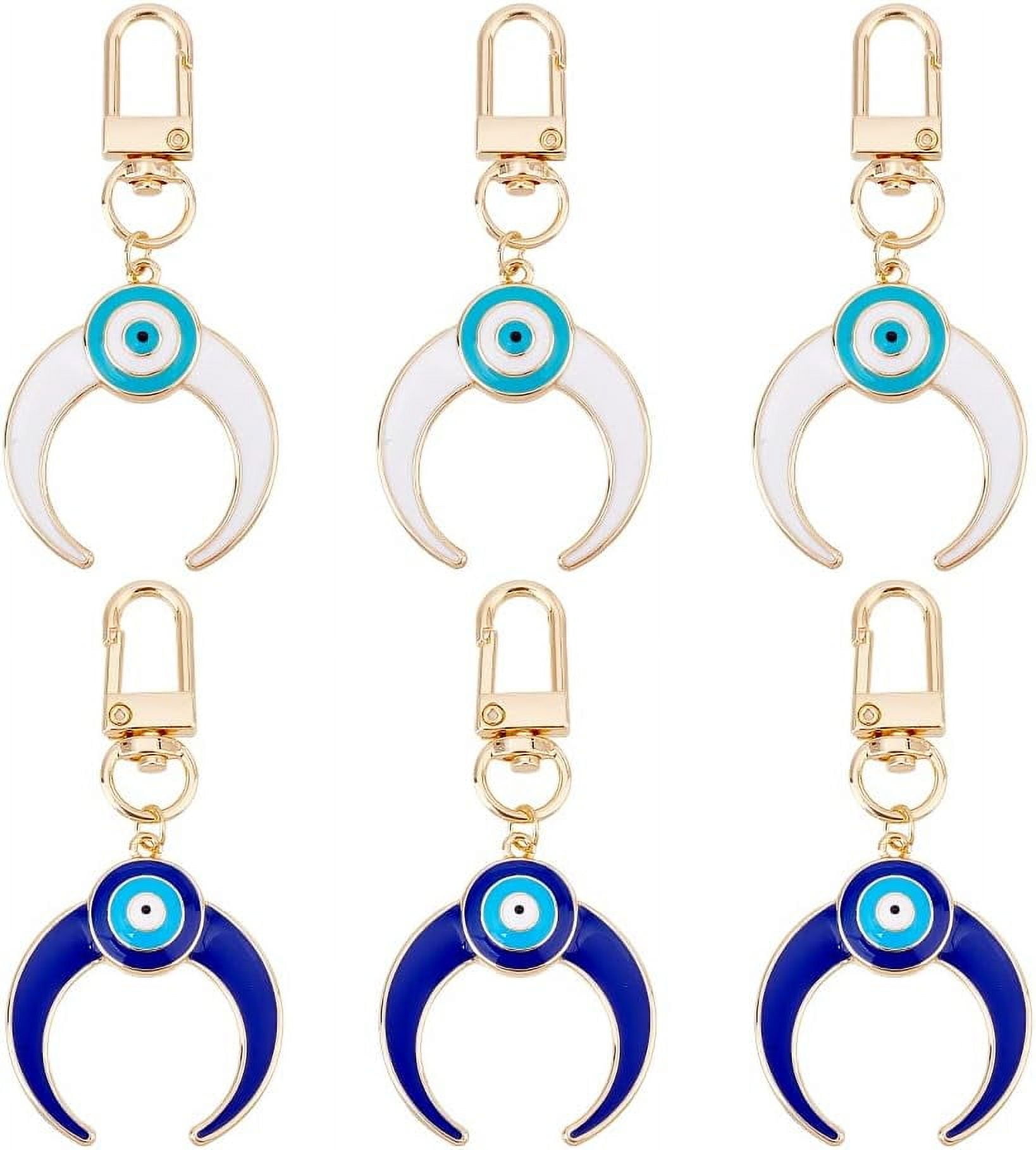 4 Pcs Evils Eye Keychain Decoration Demon Eye Turkish Alloy Enamel ...