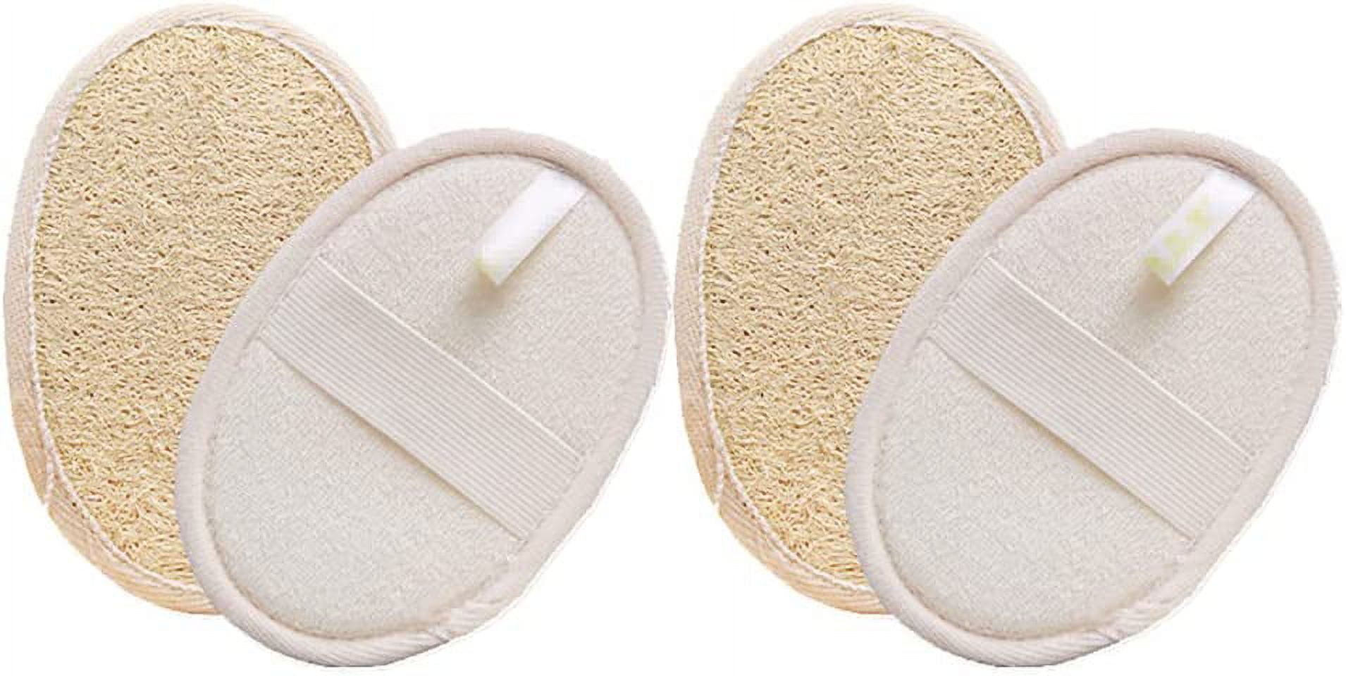 4 Pcs Exfoliating Loofah Pads Natural Luffa Sponges Luffa Exfoliating