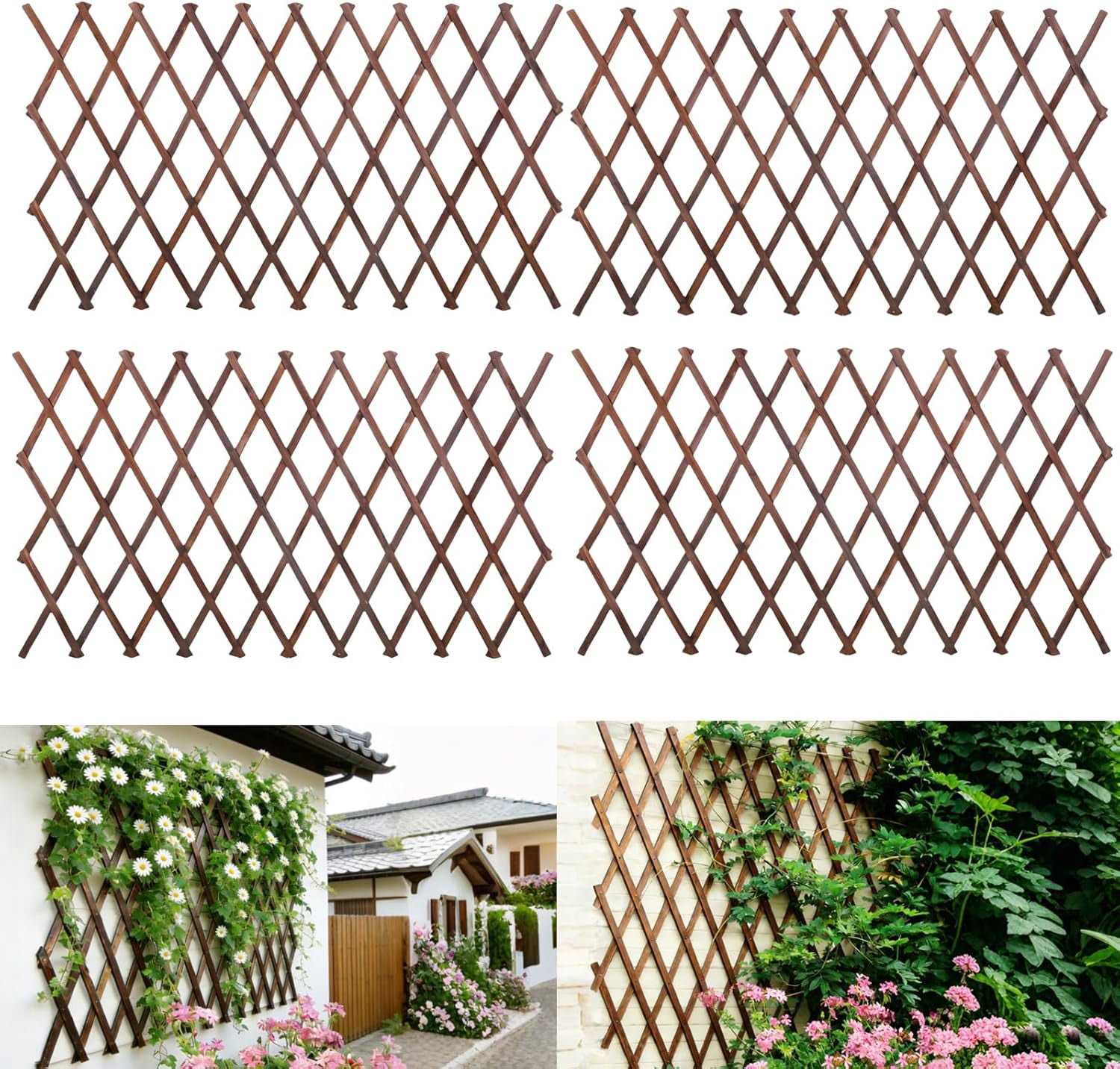 4 Pcs Expandable Garden Trellis, 38