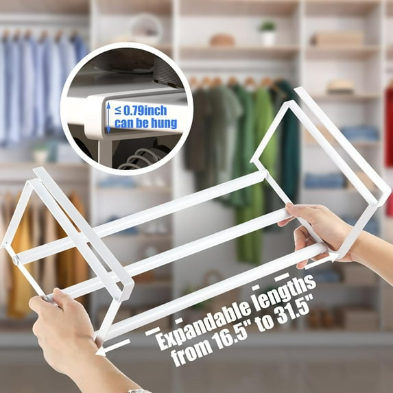 4 Pcs Expandable Shoe Rack Organizer for Closet 16.5-31.5 Inch ...