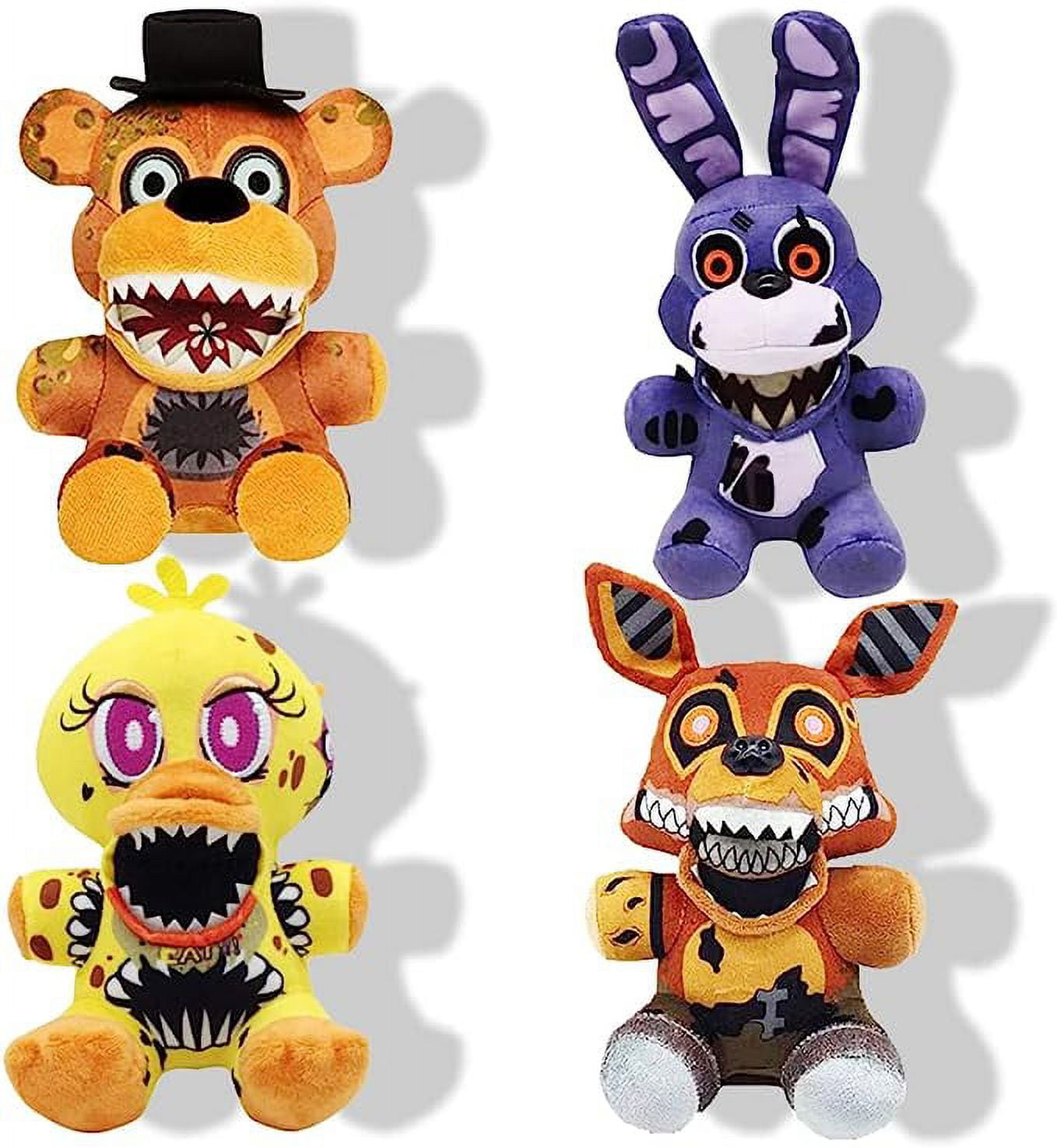 4 Pcs FNAF Plushies Set ,Five Night Angry Animal Plushies,7.1" Dolls ...