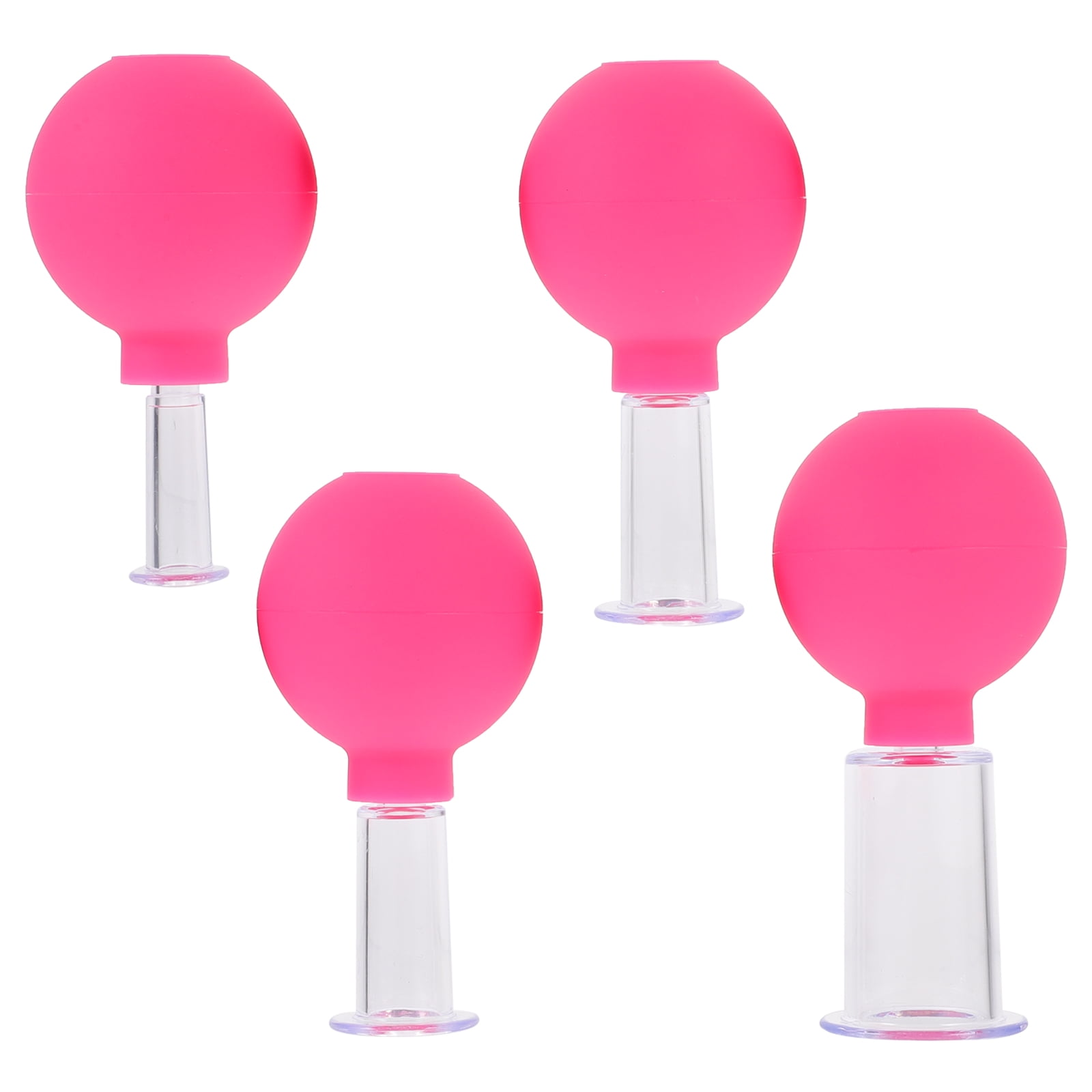 4 Pcs Face Lifting Rubber Massage Cup Plastic Mug Massage Tool Cupping ...