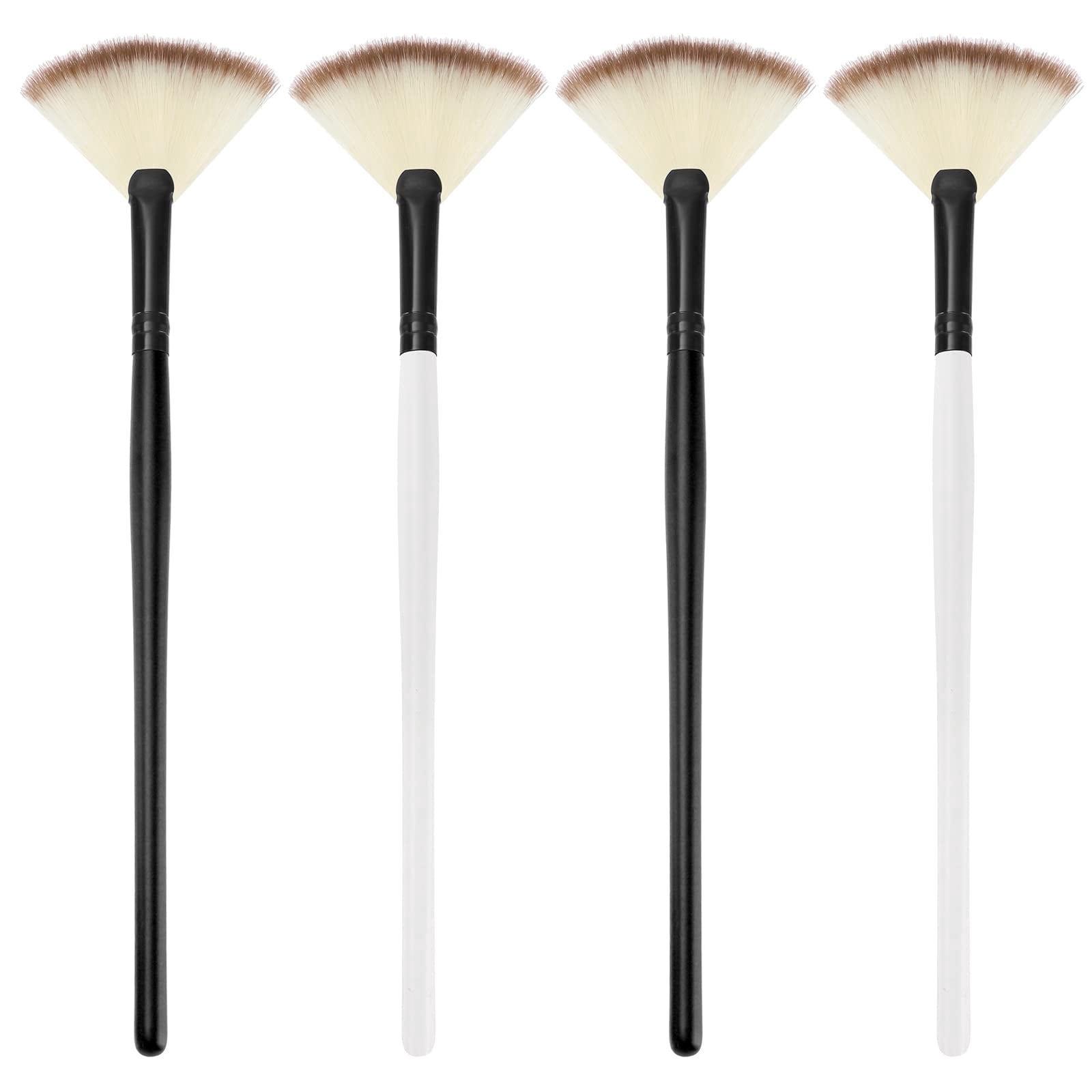 4 Pcs Facial Brushes KEF16 Fan Mask Brushes, Soft Facial Applicator ...